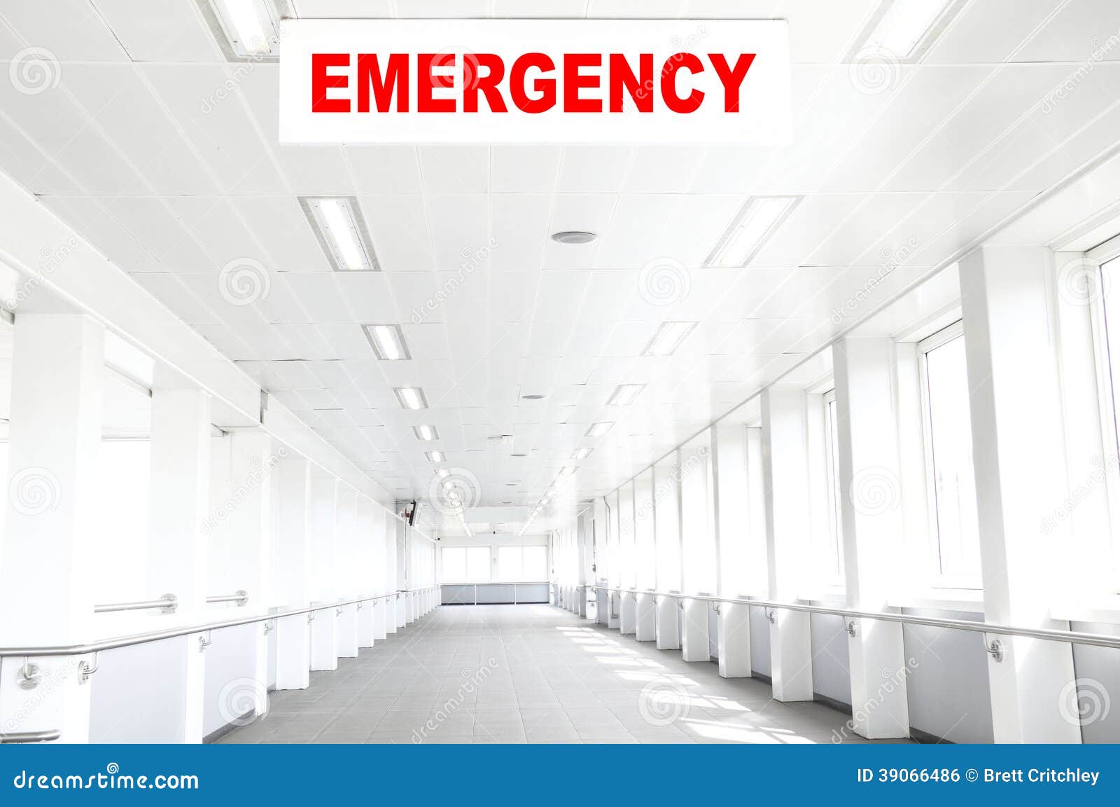 Emergency Hospital Corridor Stock Photo - Image of emergency, long ...
