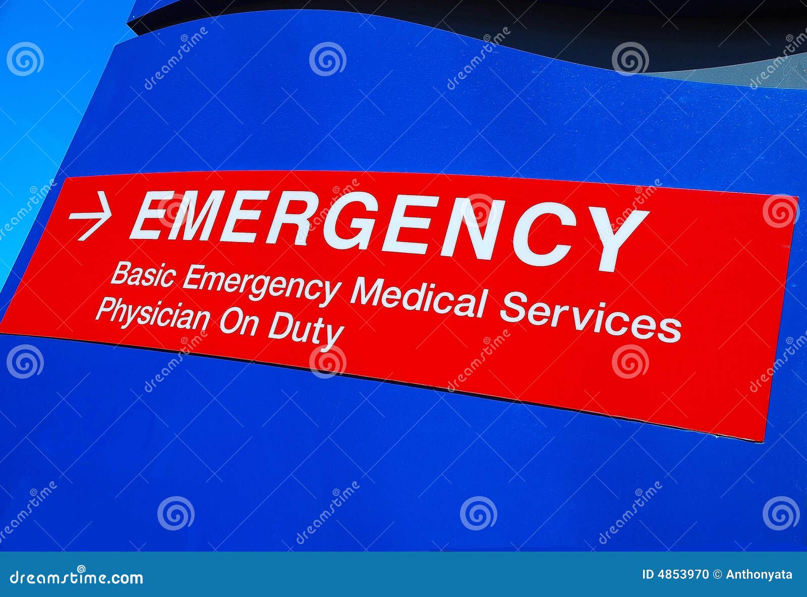 Emergency Hospital Signage 2 Stock Photo - Image of design, ambulance ...