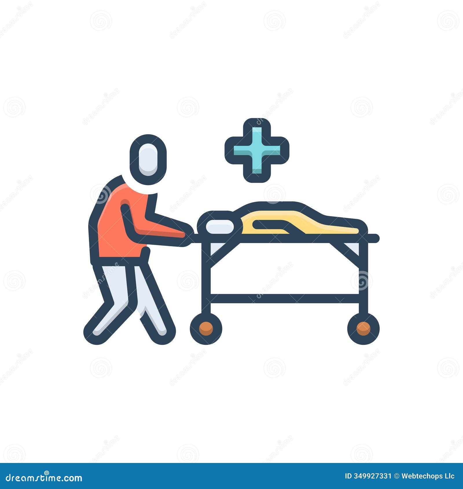 Color Illustration Icon for Emergency, Casualty and Patient Stock ...