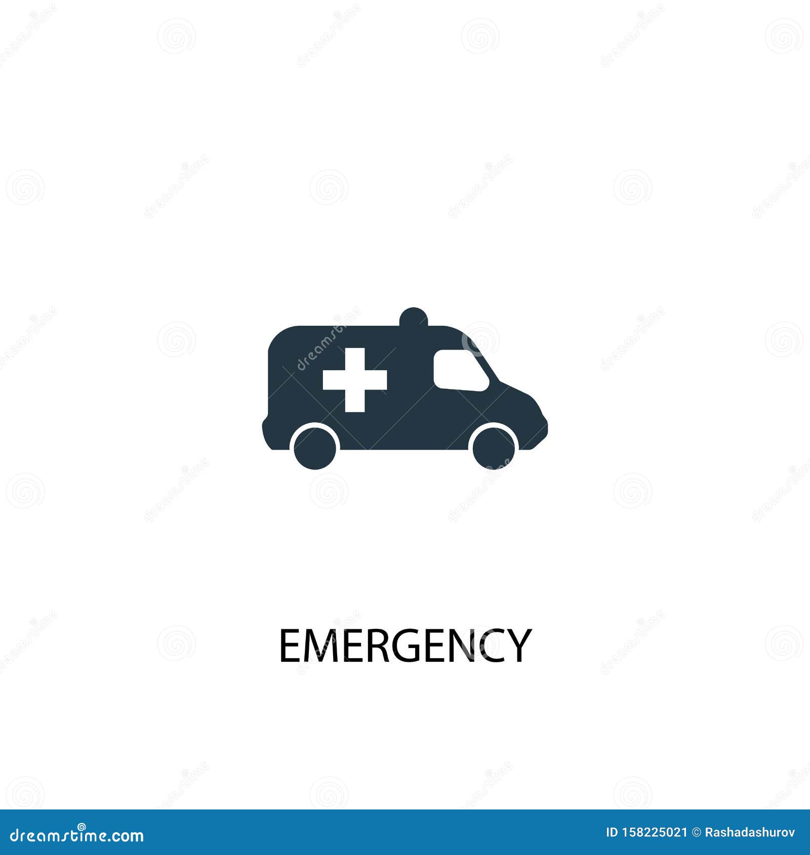 Emergency Icon. Simple Element Stock Vector - Illustration of medical ...