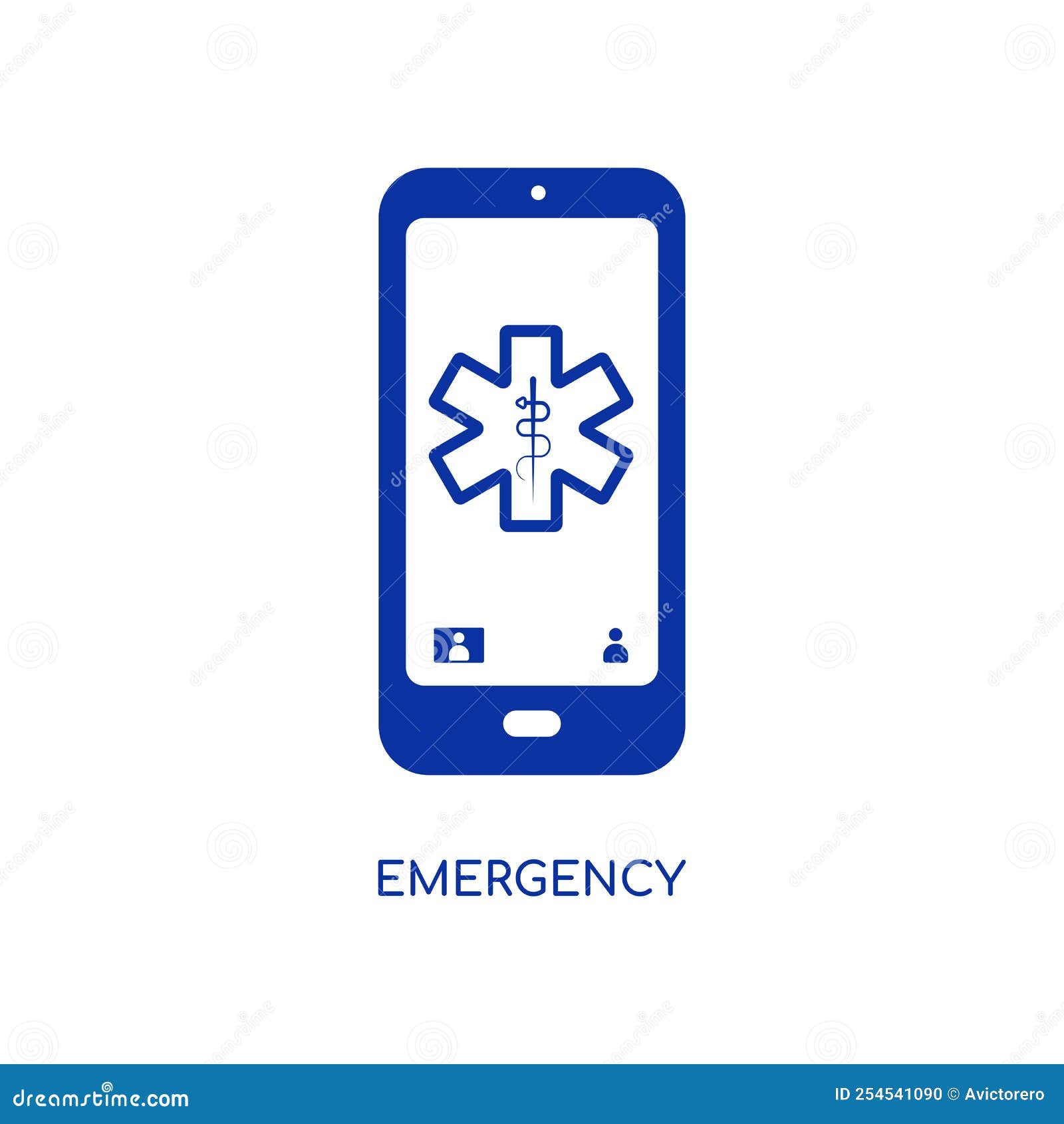 Emergency Icon. Tele Assistance Help Phone Sign Stock Vector ...