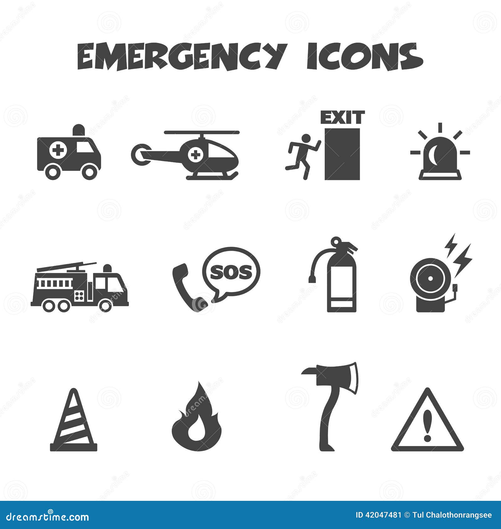 Emergency Icons Set Vector Illustration | CartoonDealer.com #89087806