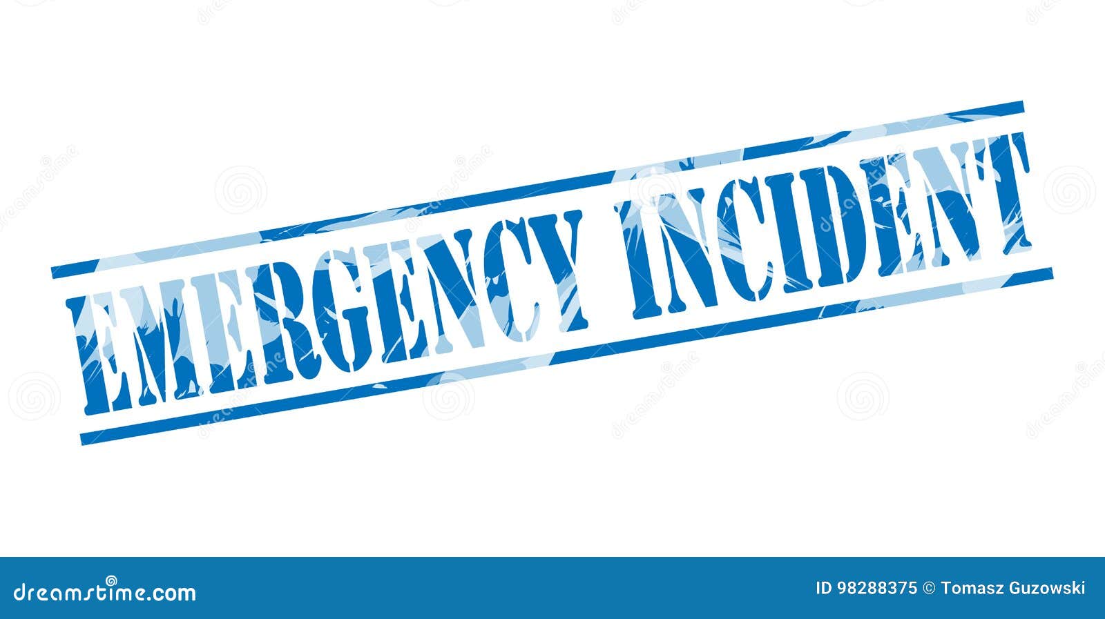 Emergency Incident Blue Stamp Stock Illustration - Illustration of ...