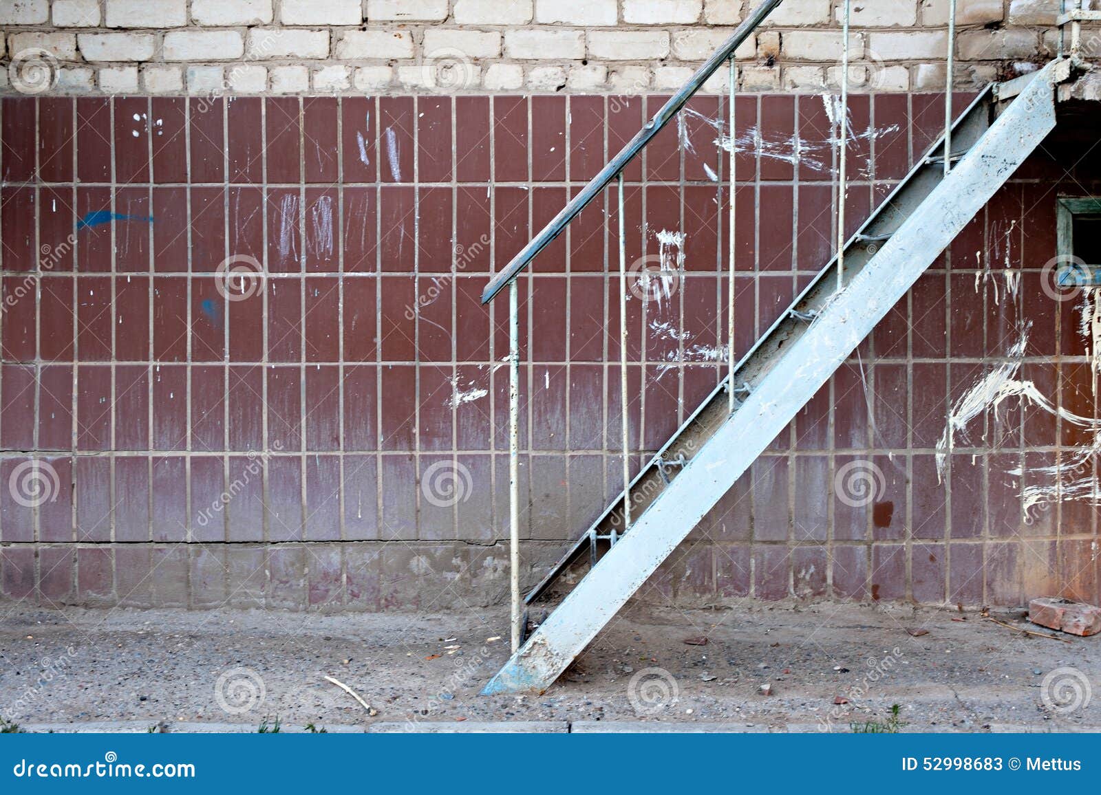 Emergency Iron Ladder Building Exterior a Lot of Stock Image - Image of ...
