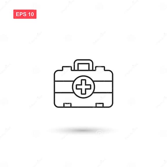 Emergency Kit Vector Isolated 10 Stock Vector - Illustration of flat ...