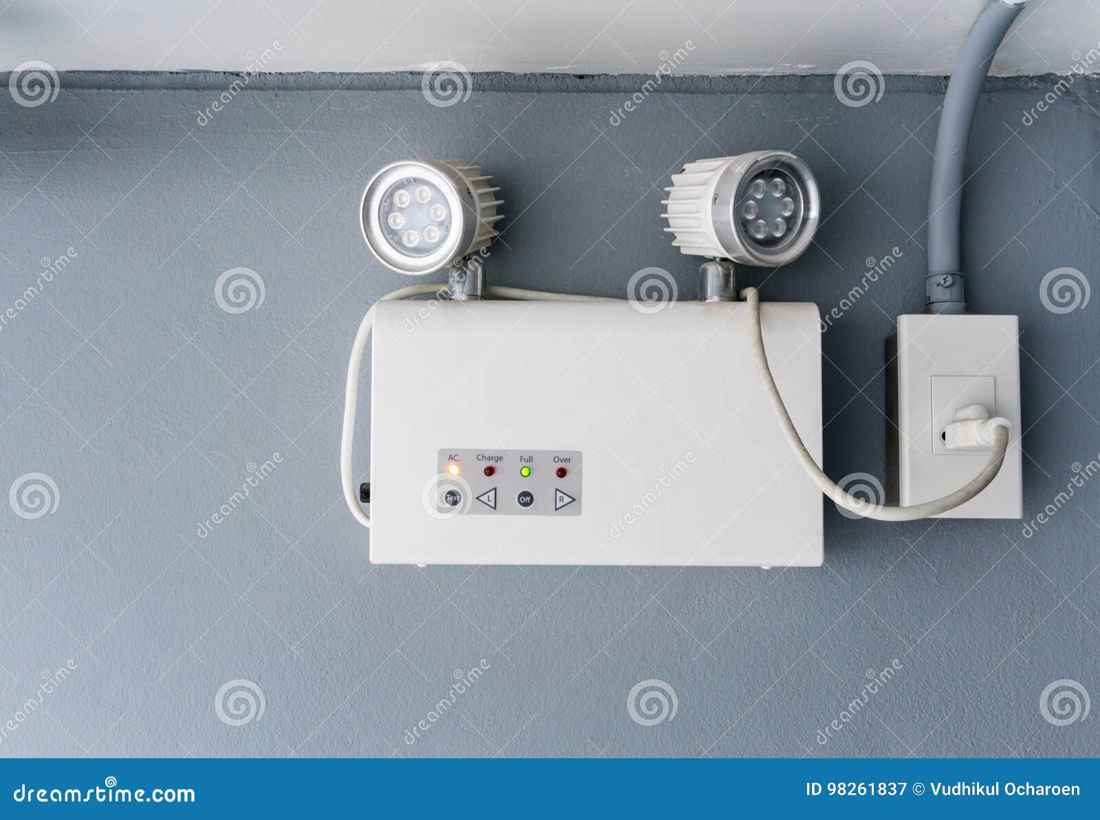 Emergency Light Auto Lighting Working Stock Image - Image of home, exit ...