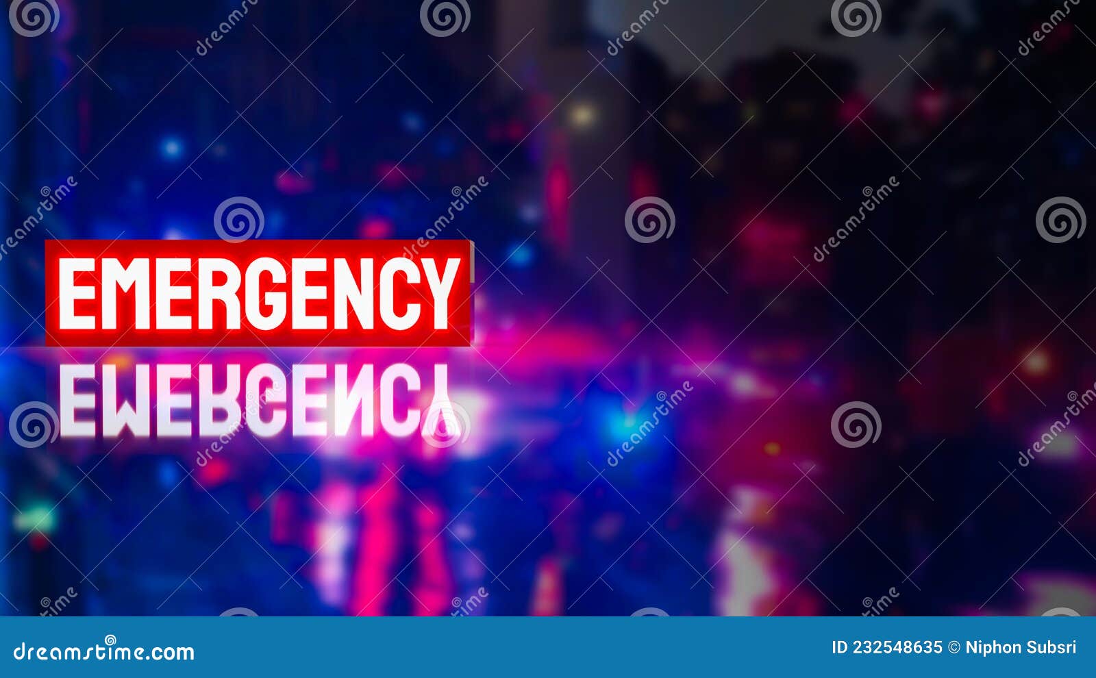 Emergency Light Box in Dark for Rescue or Safety Concept 3d Rendering ...