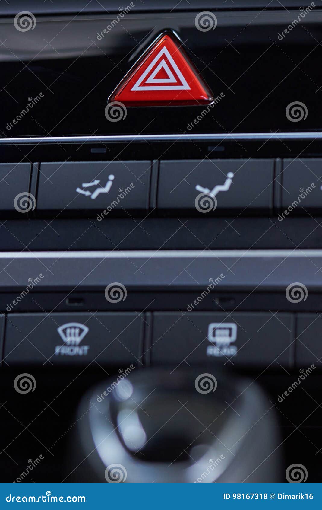 Emergency light button stock photo. Image of hazard, automobile - 98167318