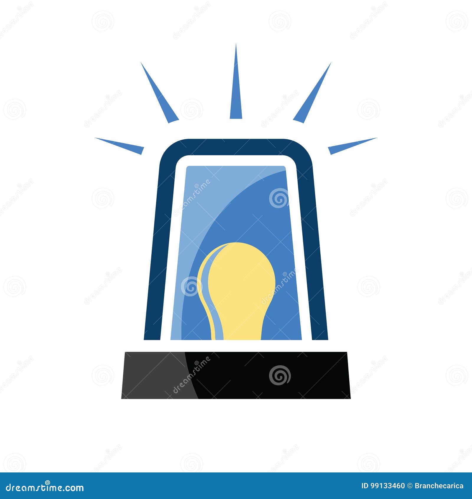 Emergency light stock vector. Illustration of emergency - 99133460