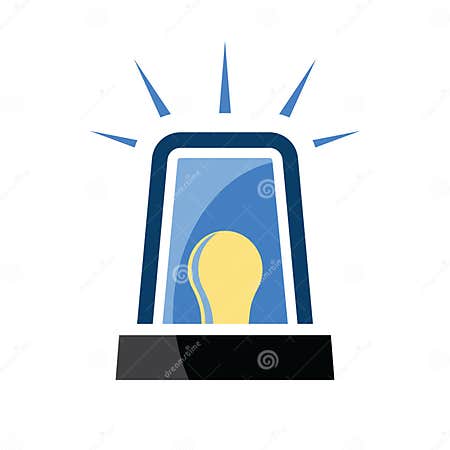 Emergency light stock vector. Illustration of emergency - 99133460