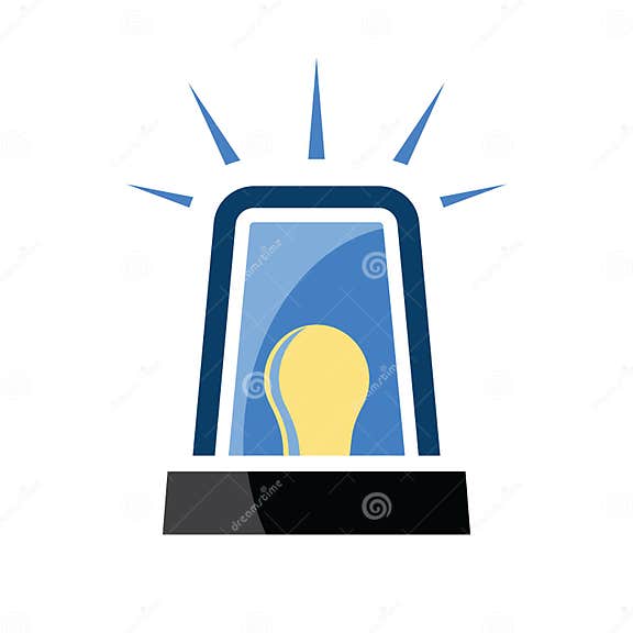 Emergency light stock vector. Illustration of emergency - 99133460