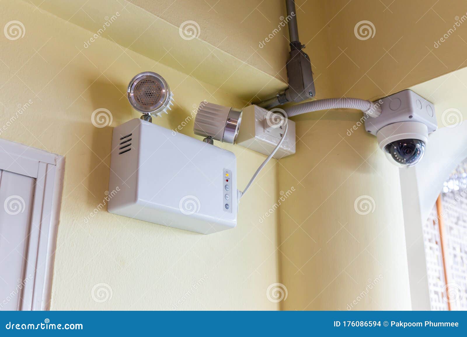 Emergency Lights and Security Surveillance Cameras are Installed on the ...