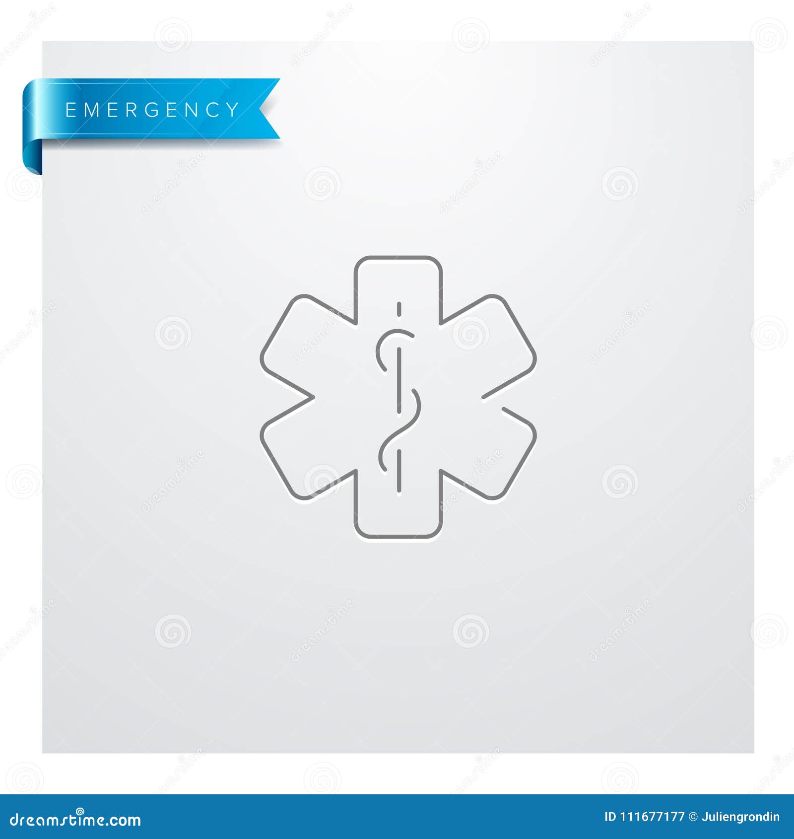 Emergency Line Icon stock illustration. Illustration of healthcare ...