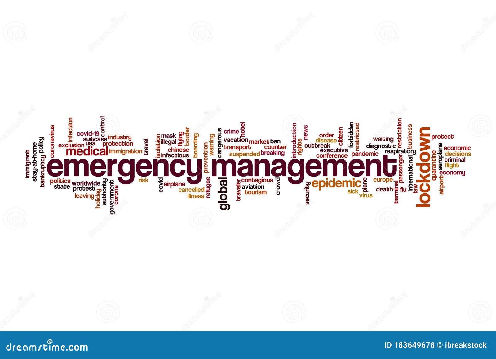 Emergency Lockdown Cloud Concept Stock Illustration - Illustration of ...