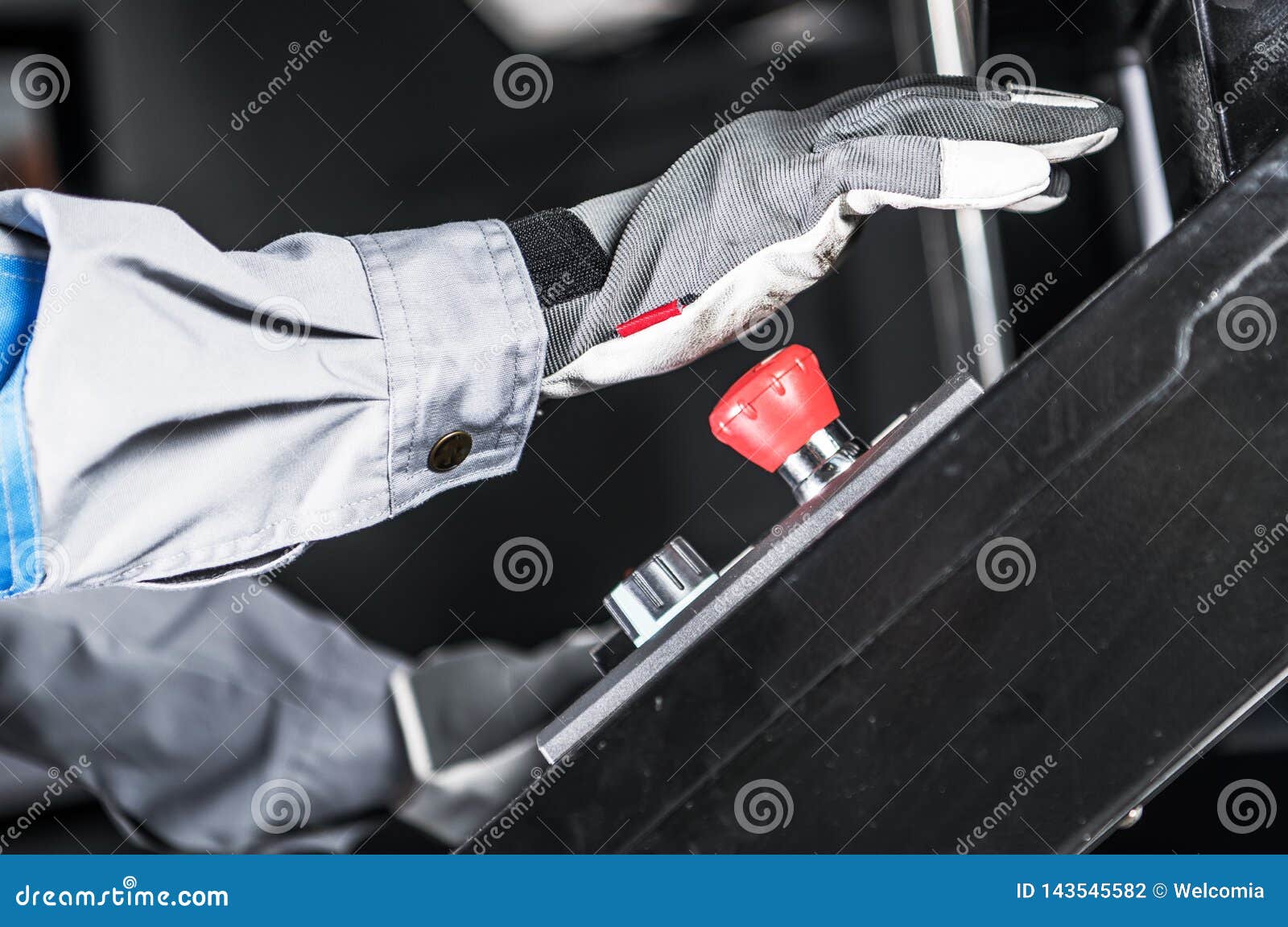 Emergency Machine Stop stock photo. Image of machinery - 143545582