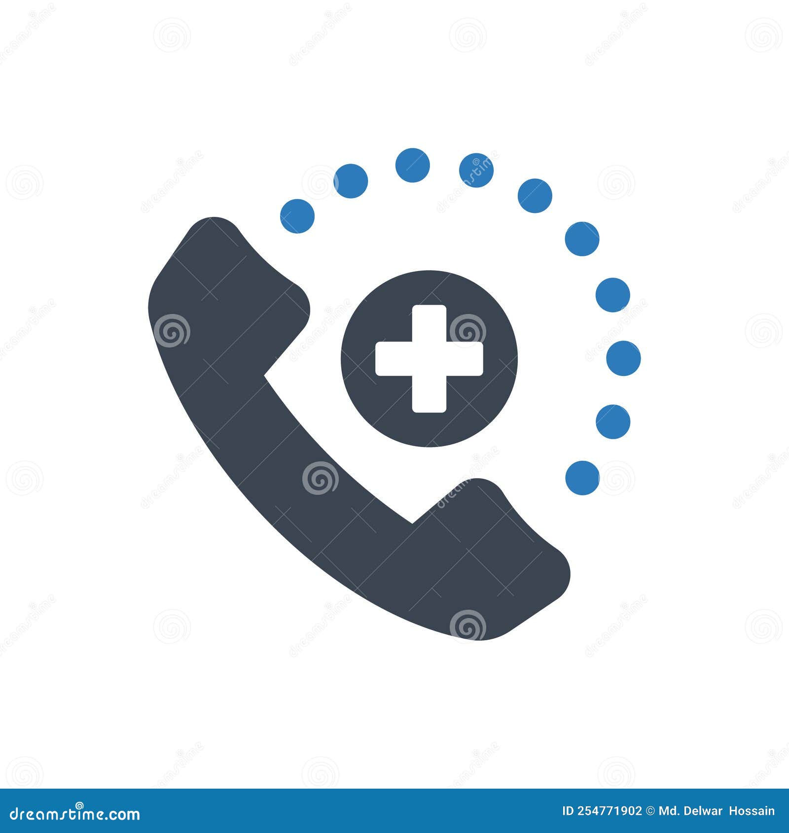 Emergency Medical Call Icon Stock Vector - Illustration of medicine ...