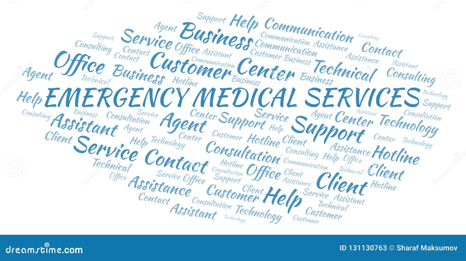 Emergency Medical Services Word Cloud. Stock Illustration ...