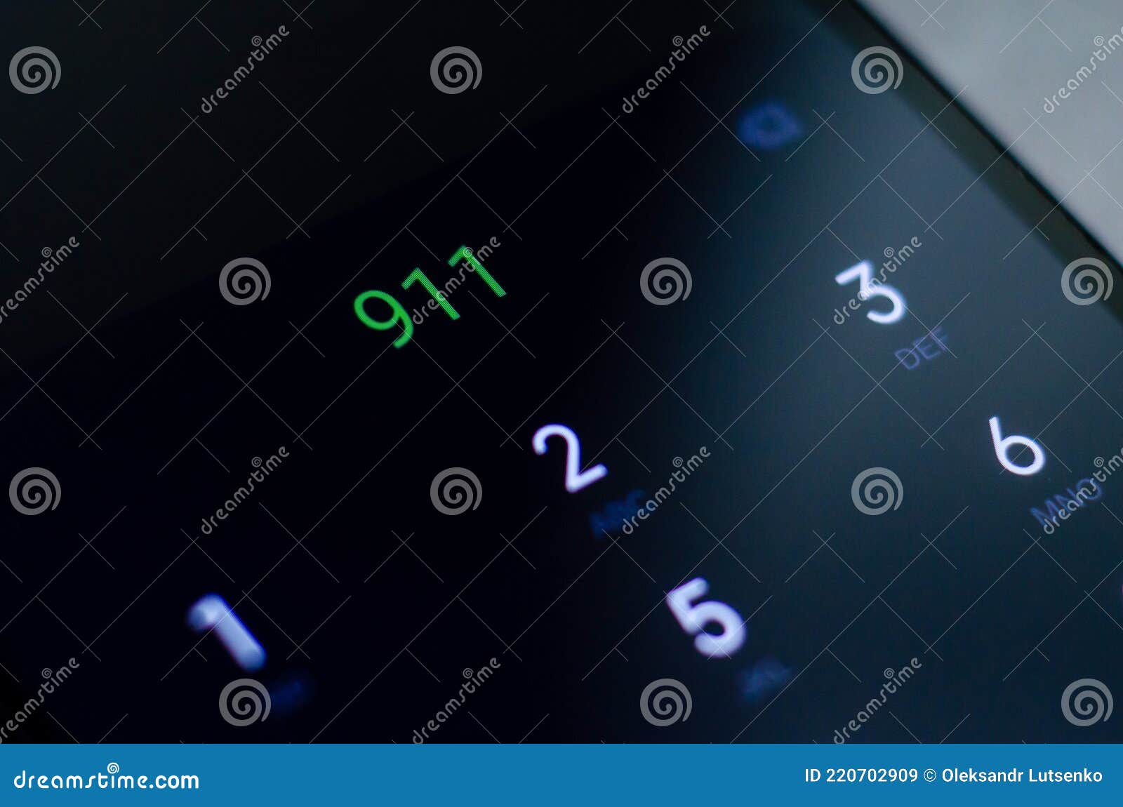 Emergency Number 911 Displayed on a Cell Phone Stock Image - Image of ...