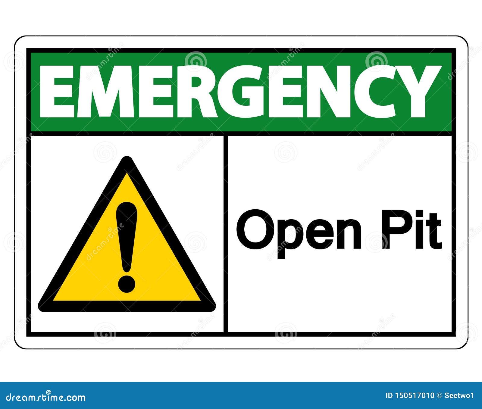 Emergency Open Pit Symbol Sign Isolate on White Background,Vector ...