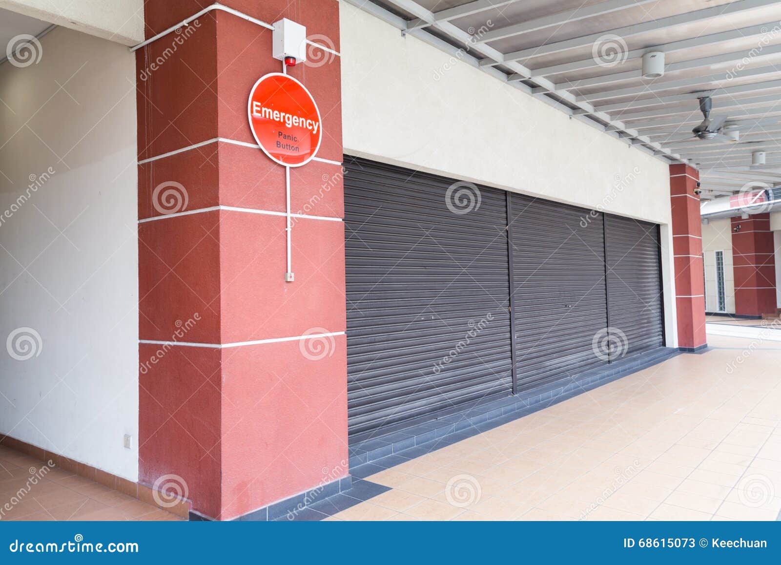 Emergency Panic Button at Building for Security Alert Stock Image ...