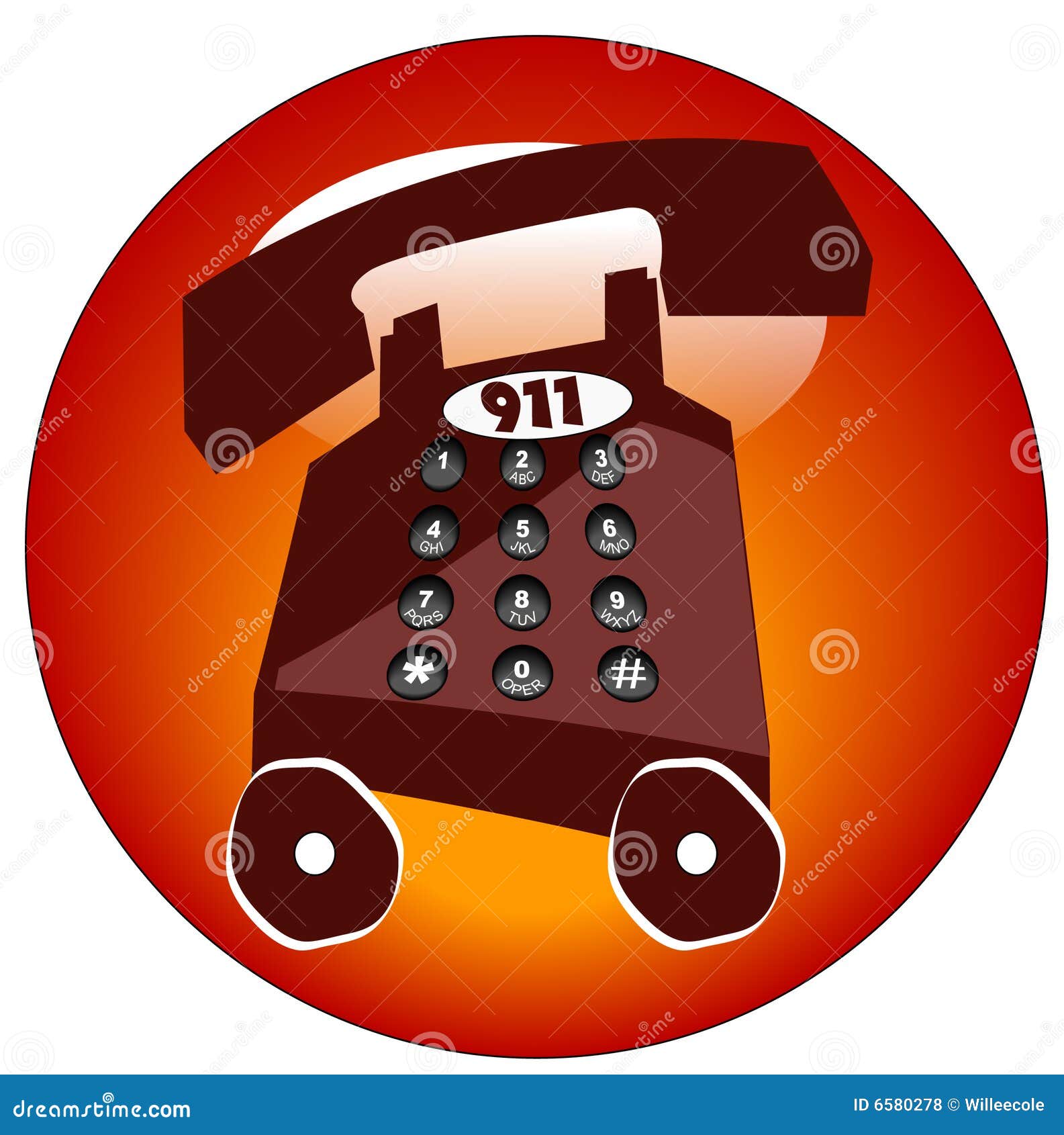 Emergency phone icon stock vector. Illustration of connection - 6580278