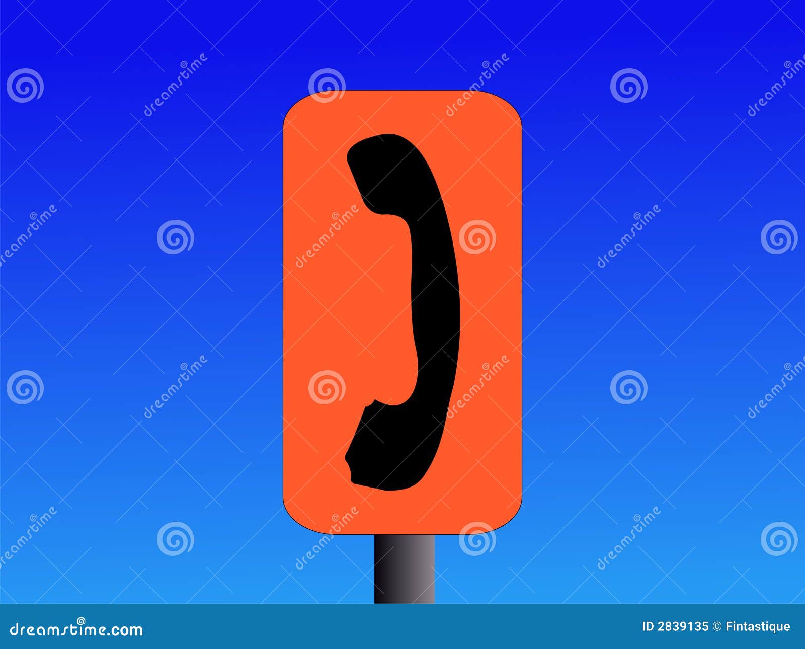 Emergency phone sign stock vector. Illustration of notice - 2839135