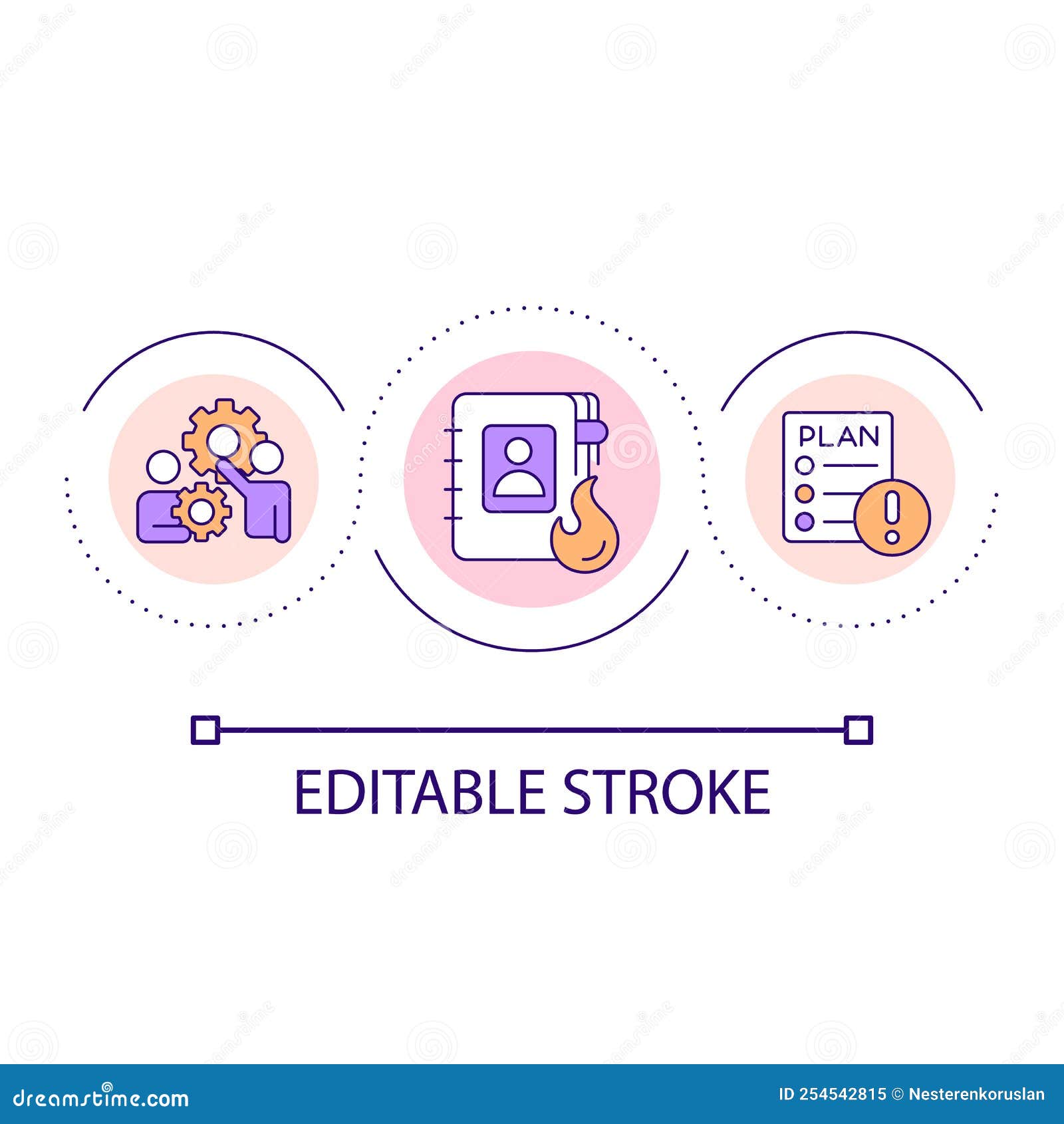 Emergency Plan Loop Concept Icon Stock Vector - Illustration of process ...