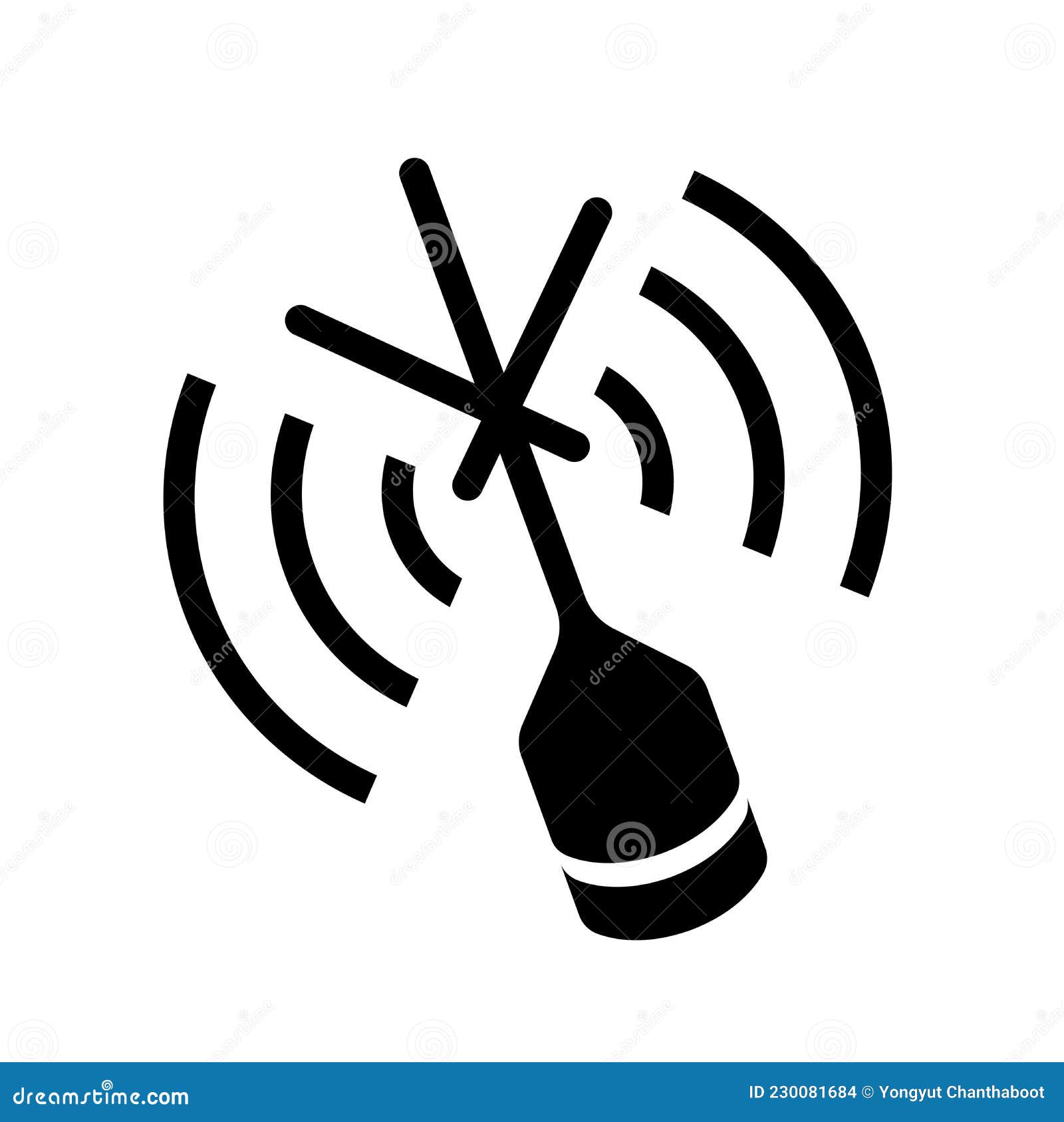 Emergency Position Indicating Radiobeacon Black Icon ,Vector ...