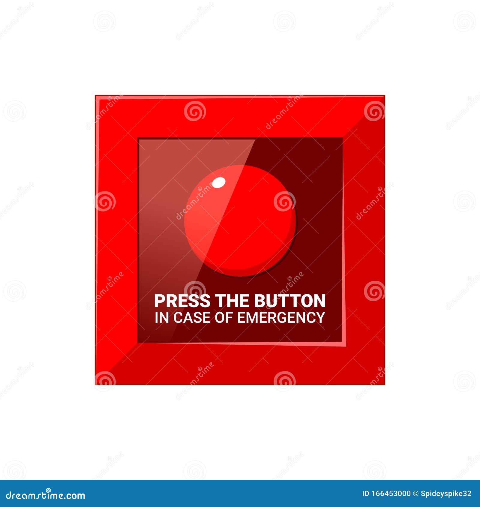 The Emergency Red Button. Isolated Vector Illustration Stock Vector ...
