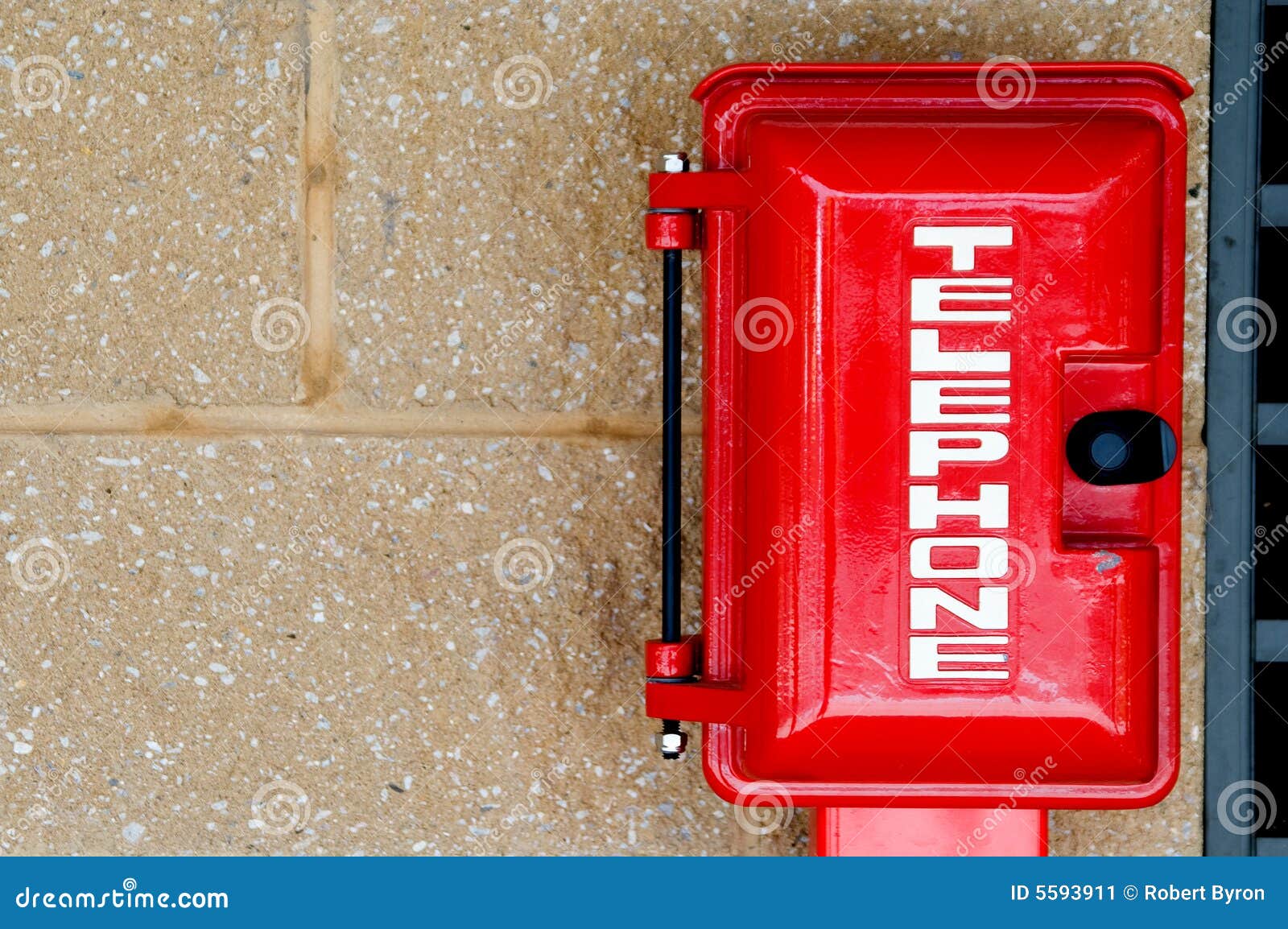 Emergency red telephone stock image. Image of help, single - 5593911