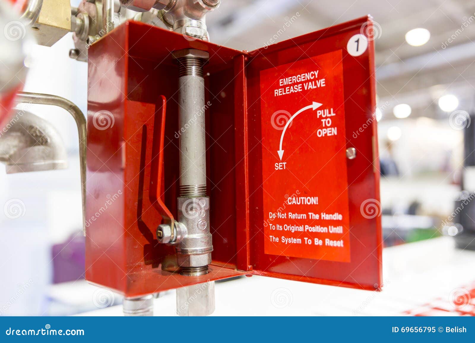 Emergency release valve stock image. Image of fire, equipment - 69656795