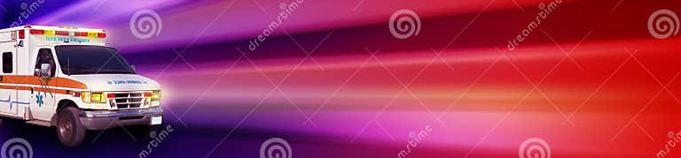 Emergency Rescue Ambulance Header Stock Image - Image of header, rescue ...