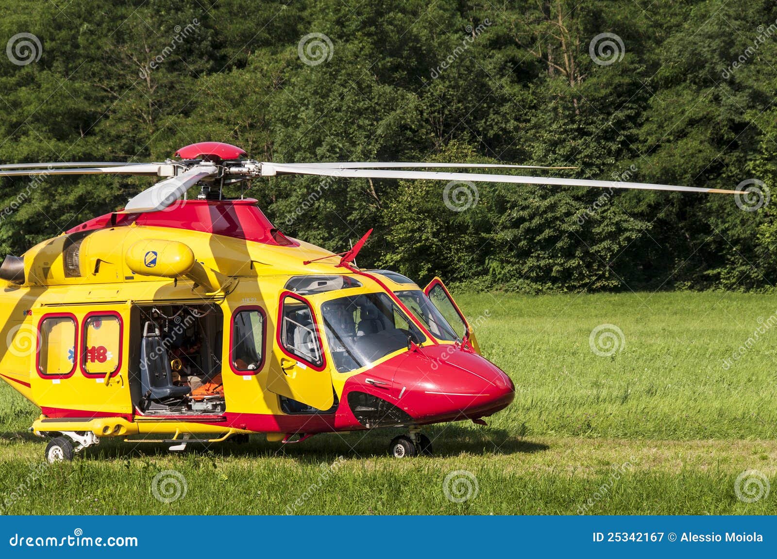 Emergency Rescue Helicopter Stock Image - Image of surgery, colorful ...