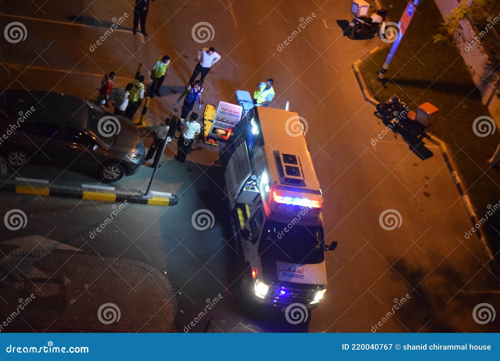 Emergency rescue scene editorial photography. Image of lighting - 220040767