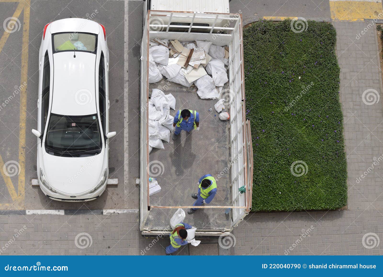 Workers Loading Items To a Pickup Truck Editorial Image - Image of city ...