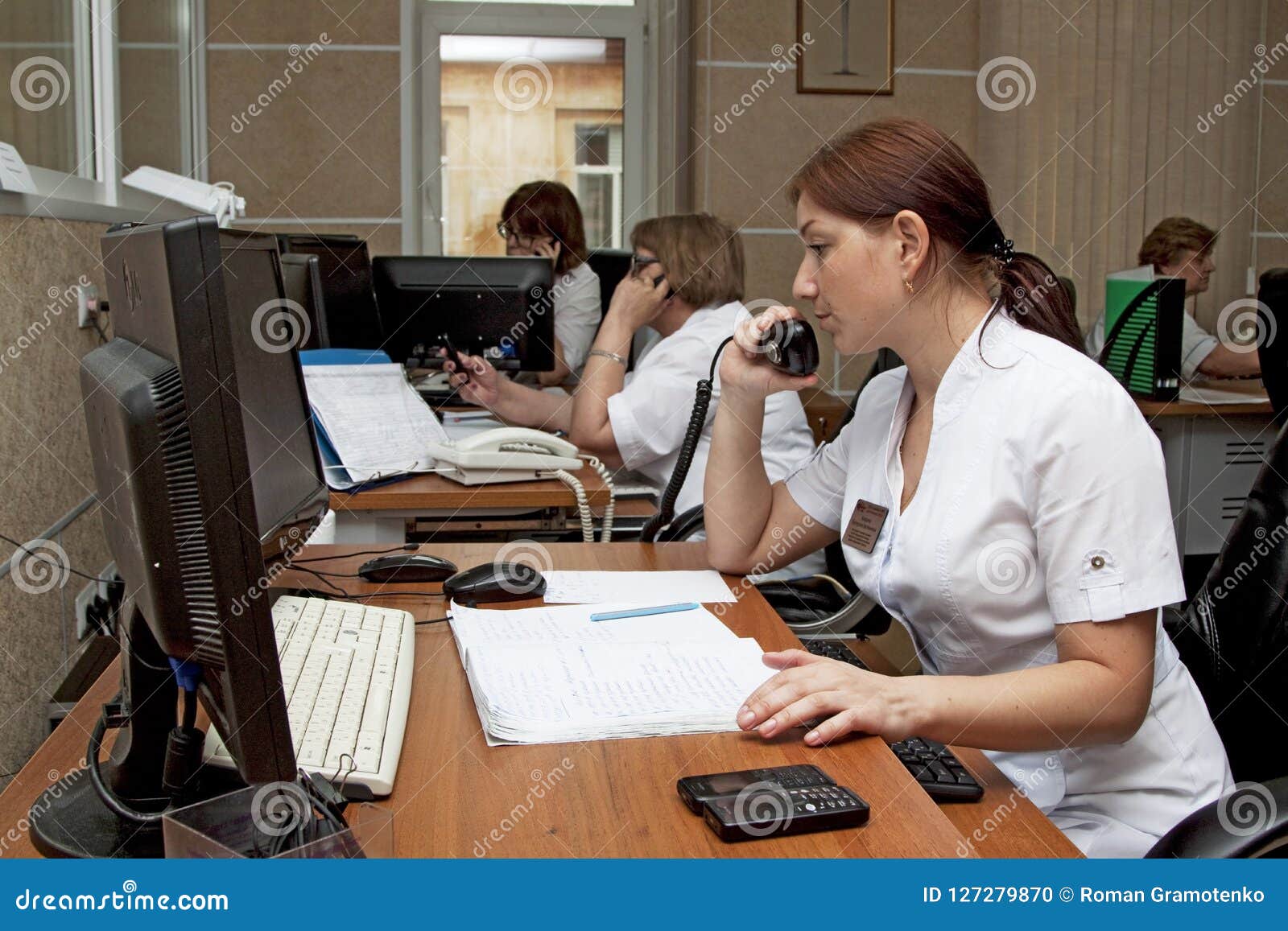 Emergency Rescue Service Dispatcher at Work Editorial Image - Image of ...