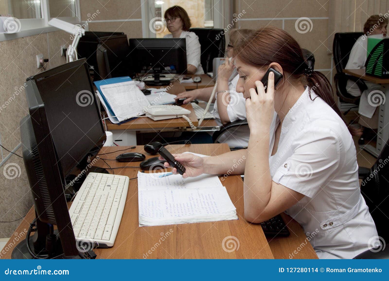 Emergency Rescue Service Manager at Work Editorial Stock Image - Image ...