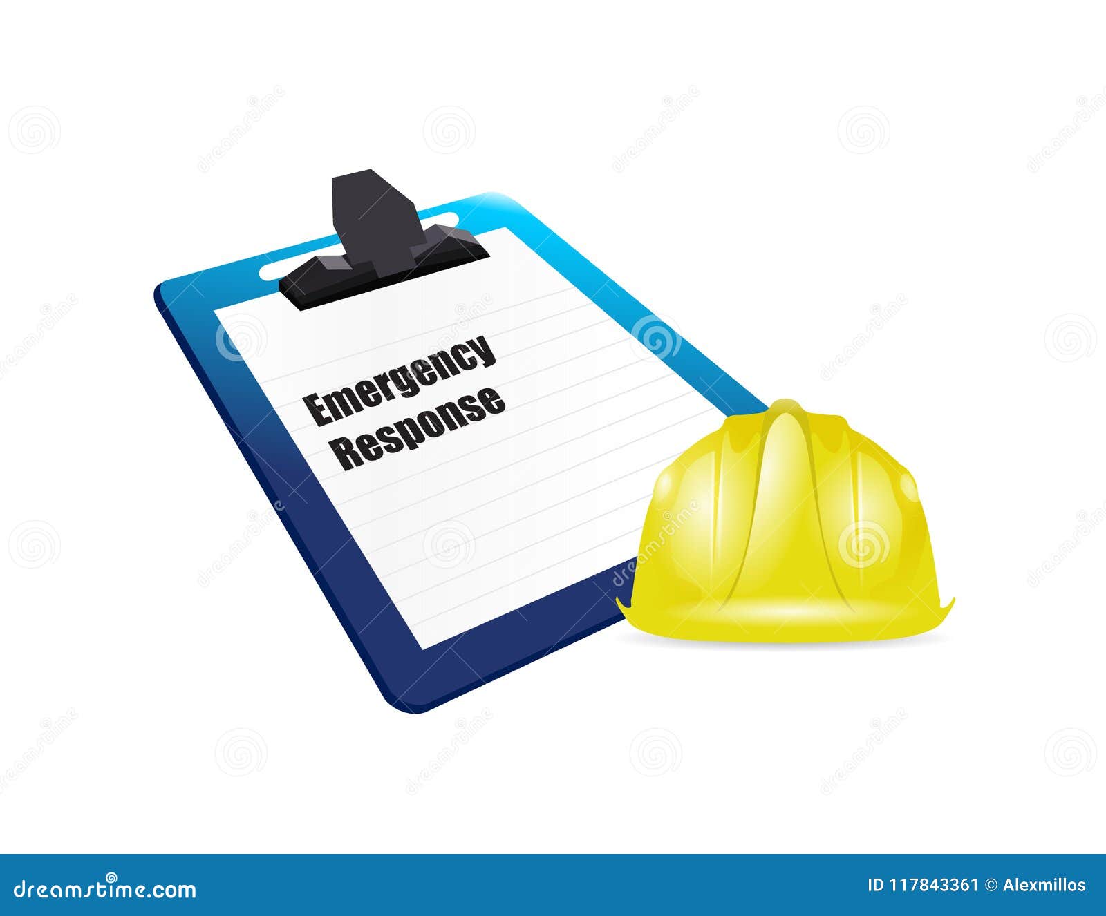 Emergency Response Clipboard Illustration. Vector Illustration Stock ...