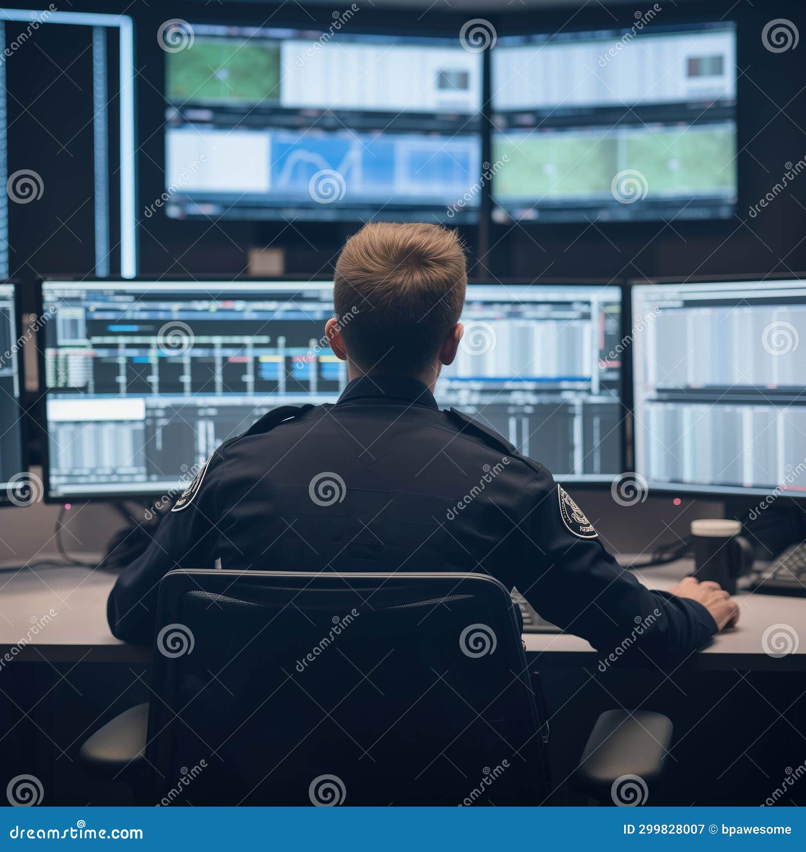 Emergency Response, 911 Operator Police Officer at Work, Emergency ...