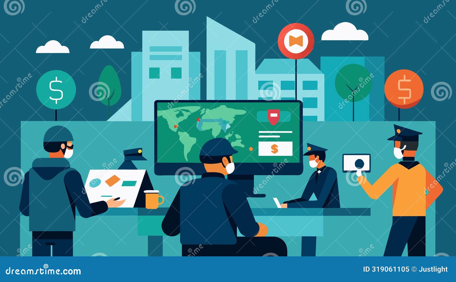 An Emergency Response Team Receives a Live Stream of Data on the ...