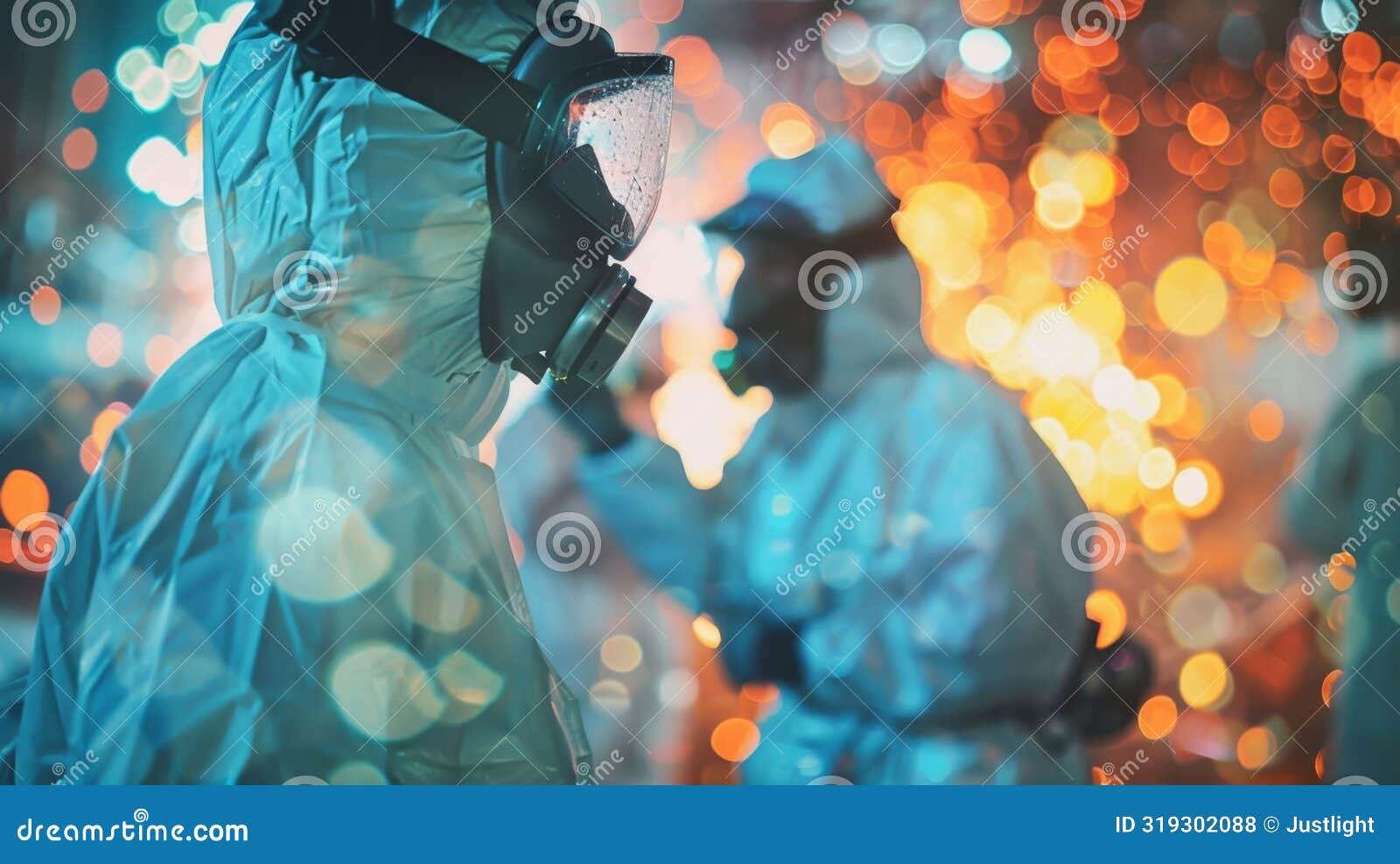 An Emergency Response Team Trains for a Chemical Spill Scenario in a ...