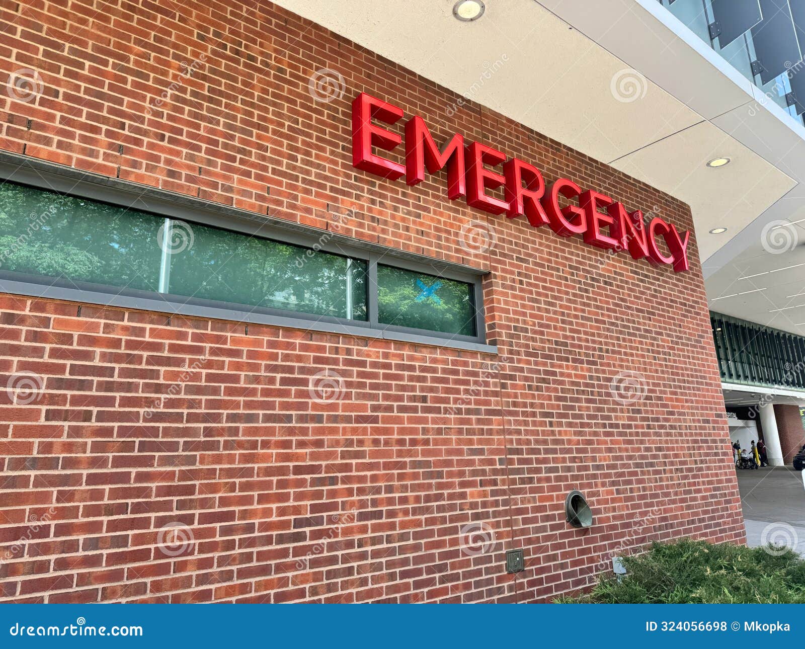 Emergency Room Entrance at a Hospital Stock Photo - Image of equipment ...