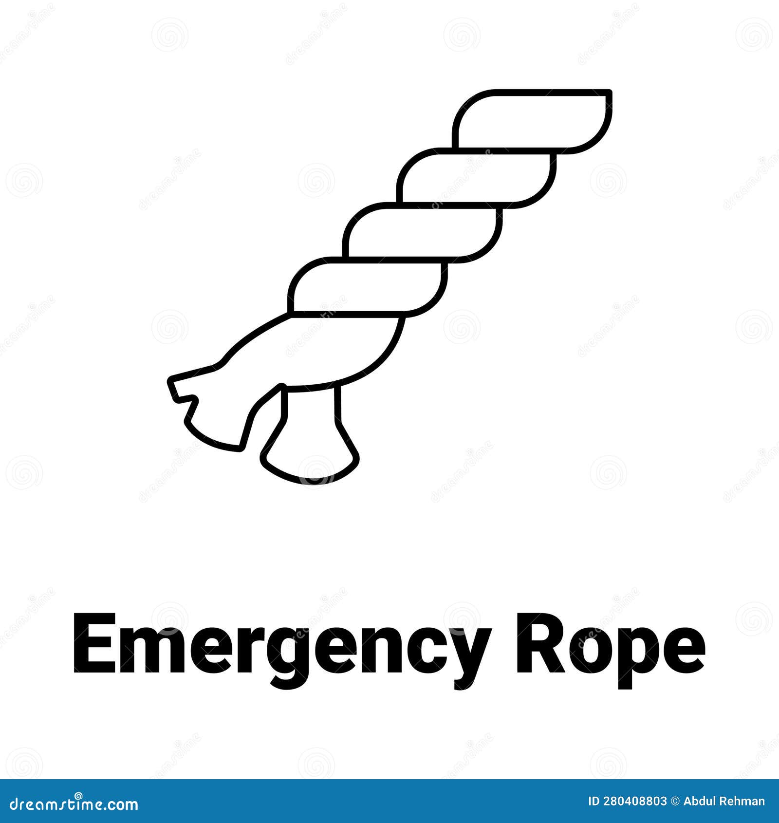 Emergency Rope Vector Icon Easily Modify. Stock Vector - Illustration ...