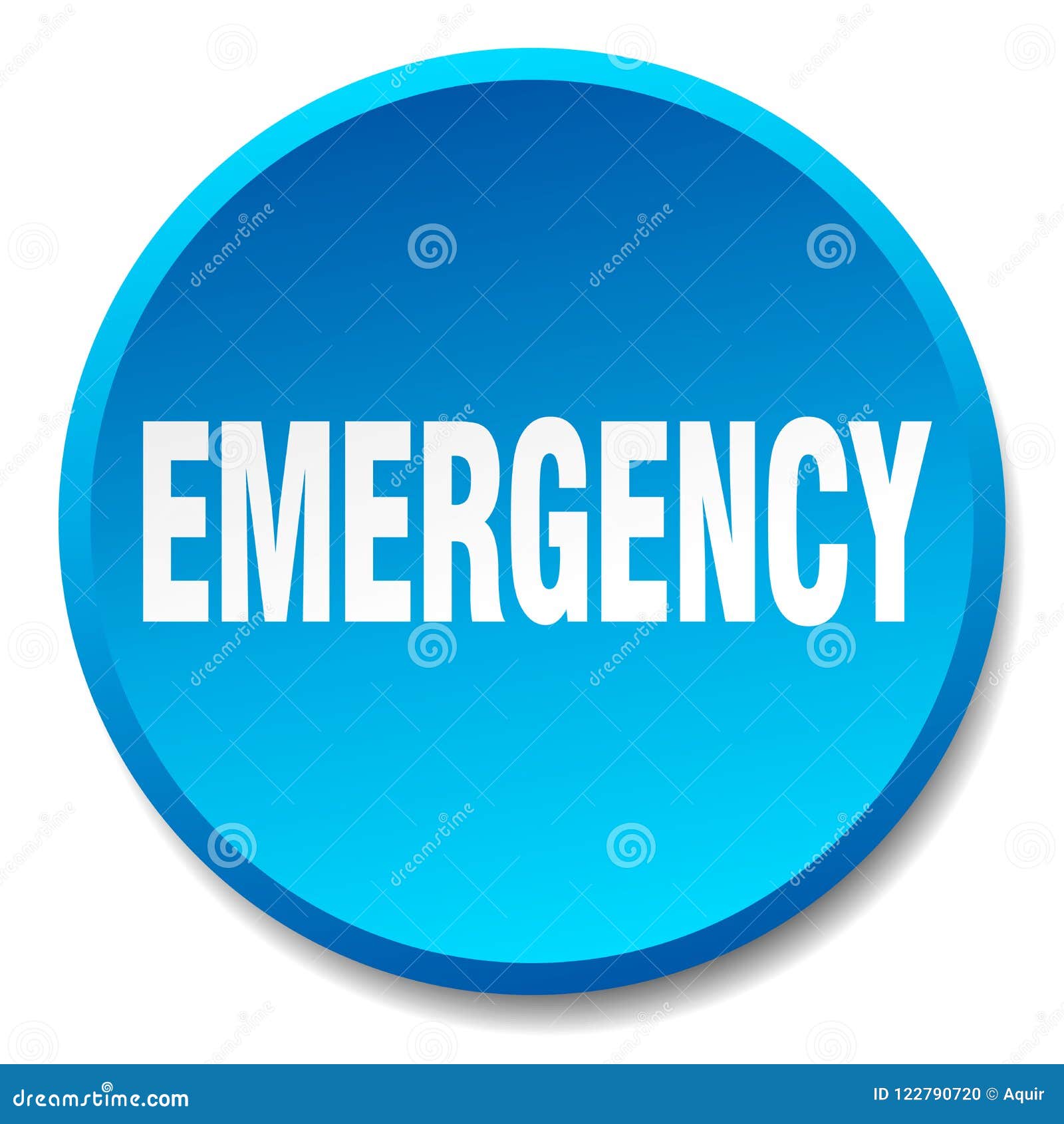 Emergency button stock vector. Illustration of round - 122790720