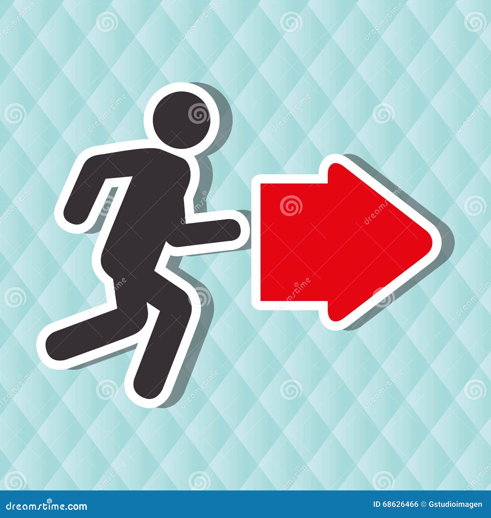 Emergency route design stock illustration. Illustration of exit - 68626466