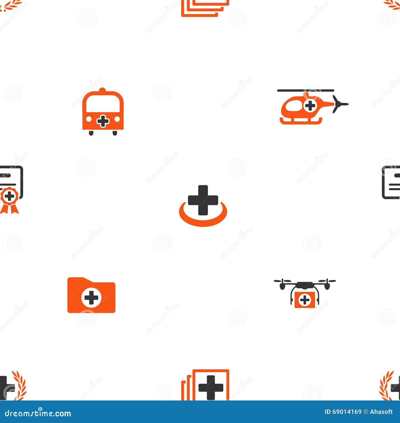 Emergency Seamless Flat Vector Wallpaper Stock Vector - Illustration of ...