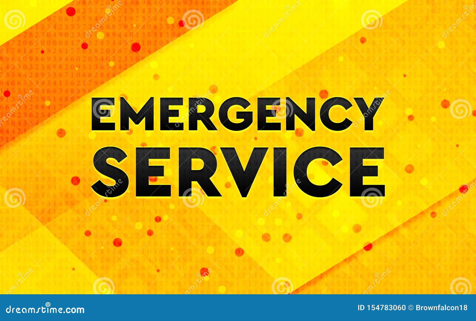 Emergency Service Abstract Digital Banner Yellow Background Stock ...