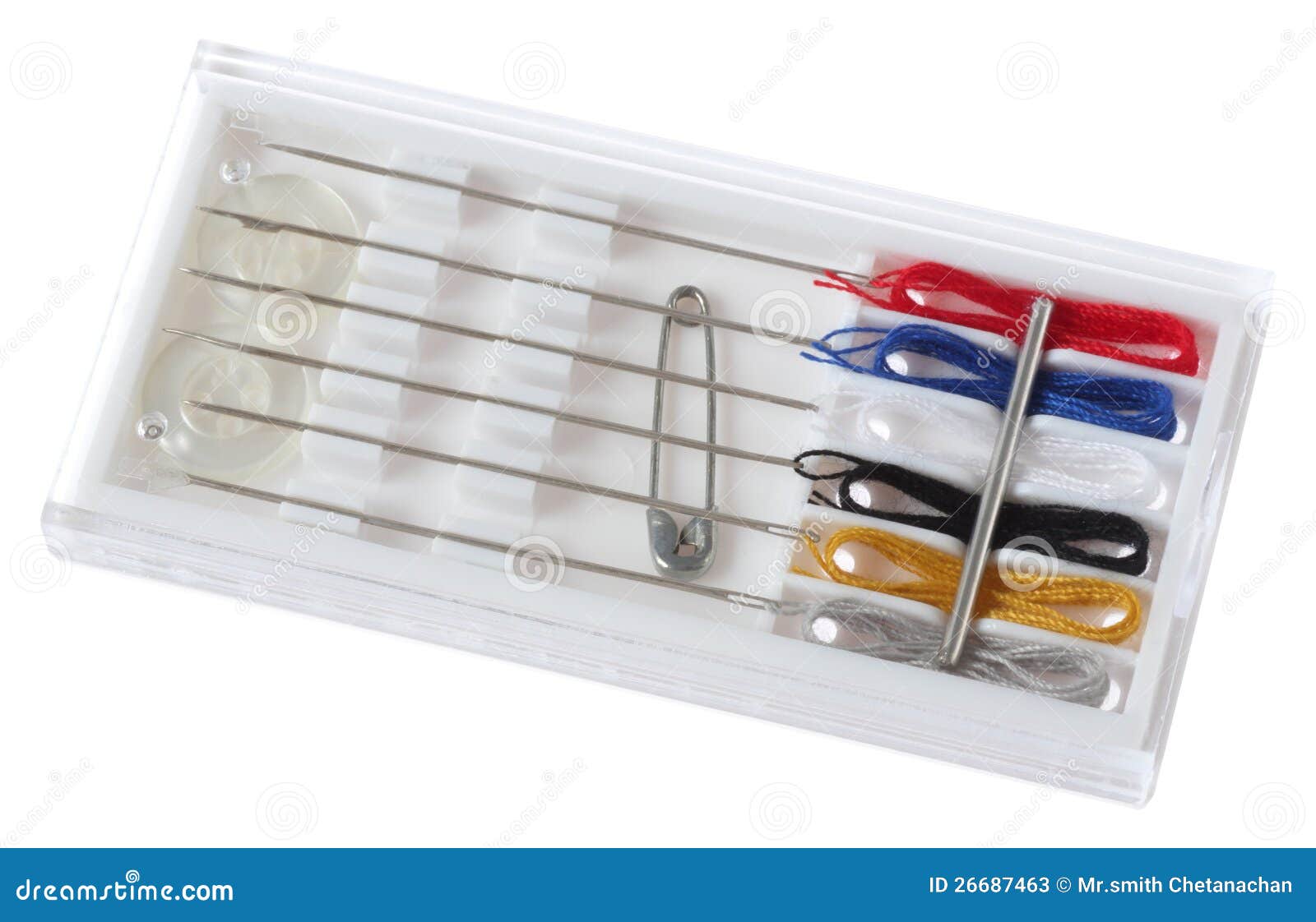 Emergency Sewing Kit in Box Stock Image - Image of cotton, cushion ...