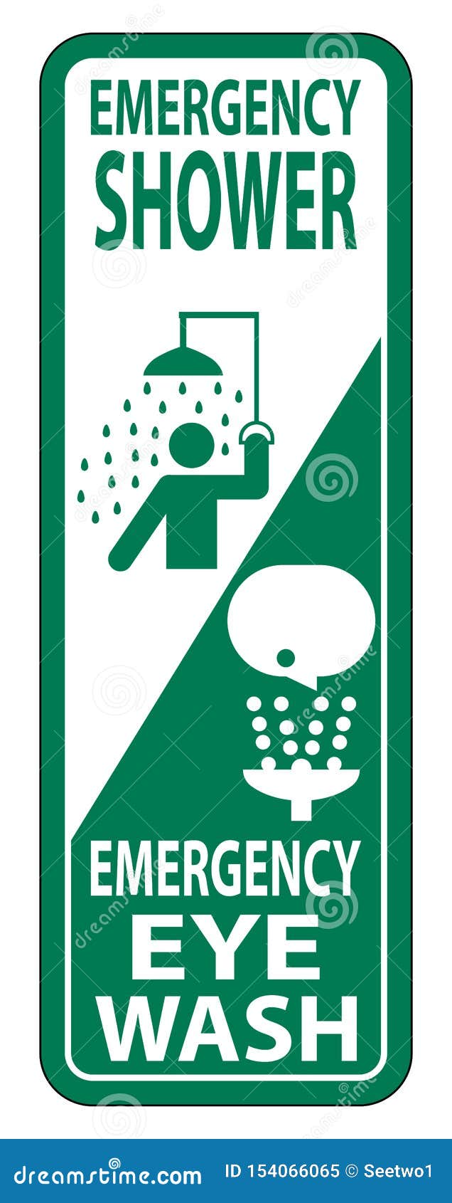 Emergency Shower,Eye Wash Symbol Sign Isolate On White Background ...