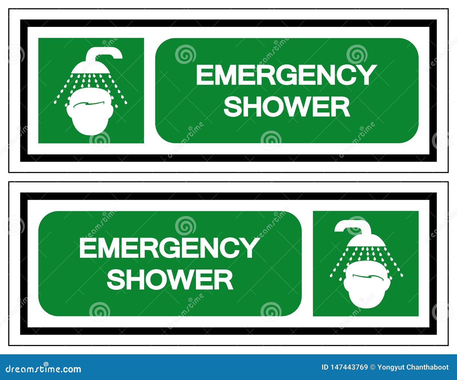 Emergency Shower Symbol Sign, Vector Illustration, Isolate on White ...